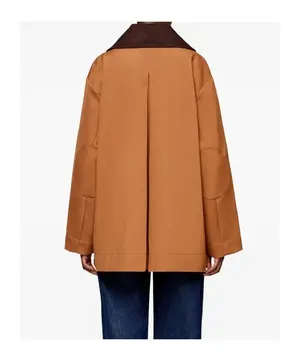 GANNI Jacket In Twill - Brown