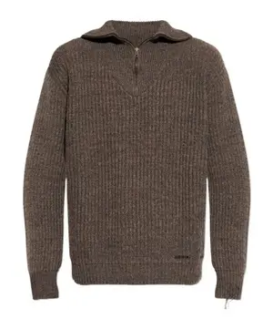 MAISON MARGIELA Zip-collar Knitted Jumper