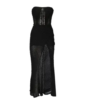 Charo Ruiz Ibiza Strapless Mesh Maxi Dress - Black