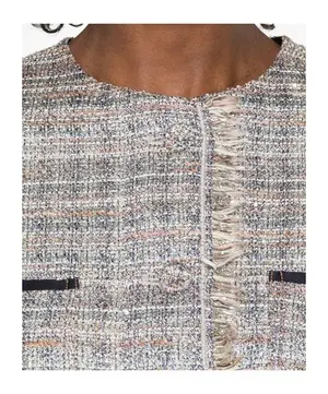 FORTE_FORTE Long-sleeved Textured Jacket