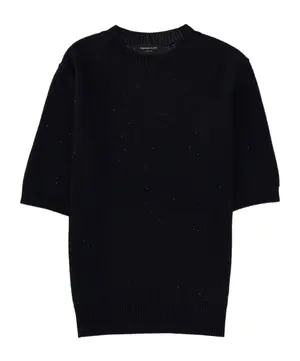 Fabiana Filippi Short-sleeved Crewneck Jumper - Black