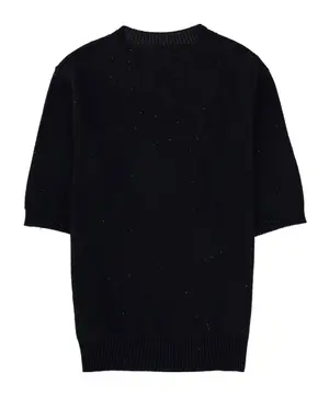 Fabiana Filippi Short-sleeved Crewneck Jumper - Black