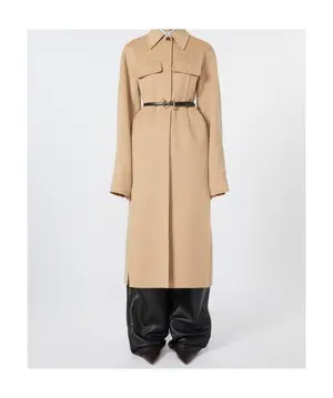 Sportmax Olio Belted Wool Coat - Camel