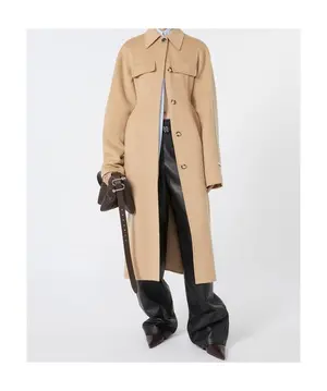 Sportmax Olio Belted Wool Coat - Camel