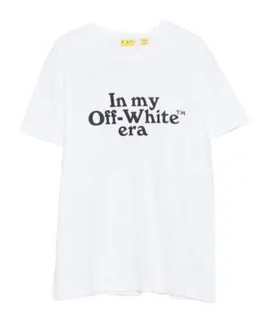 Off-White Short-sleeved Crewneck T-shirt With Printed Design