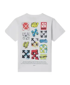 Off-White Short-sleeved Crewneck T-shirt With Printed Design