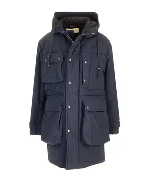 Dries Van Noten Roos Hooded Parka - Blue