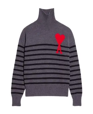Ami De Coeur Striped Jumper - Black