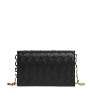 Bottega Veneta Mini Intrecciato Leather Bag - Black