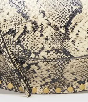 Isabel Marant Étoile Zipper Crossbody Bag With Studded Trim - Nude