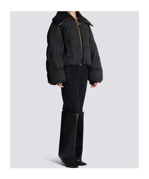 Balmain T-bar Zipped Padded Jacket