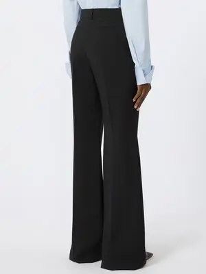 Sportmax Hanger Flared Wool Pants - Black