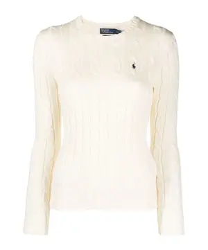 Polo Ralph Lauren Pony Embroidered Crewneck Jumper - Cream