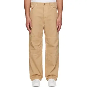 Burberry Embroidered Wide-leg Trousers - Hebden Brown