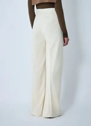 Max Mara High-rise Wool Grain-de-poudre Tailored Pants