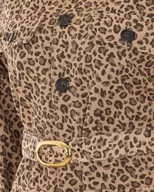 TWINSET Leopard-print Belted Jacket - Brown