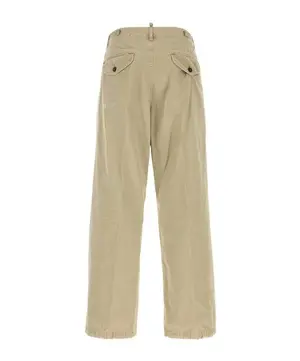 Dsquared2 Garment-dyed Utility Wide-leg Pants - Nude