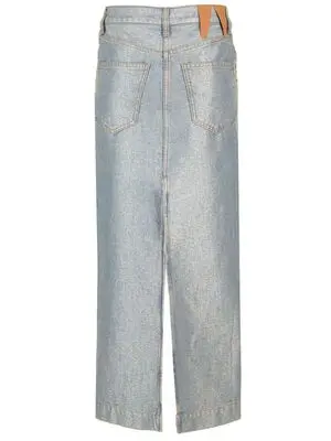 DARKPARK Denim Midi Skirt With Slits