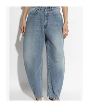 RÓHE High-rise Barrel Jeans - Gray