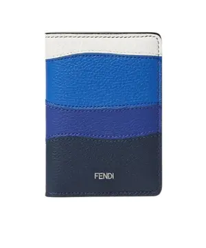 Fendi Colorblock Card Case - Blue