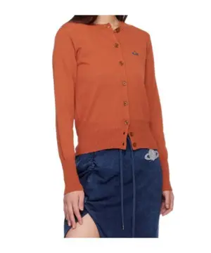 VIVIENNE WESTWOOD Logo Embroidered Buttoned Cardigan