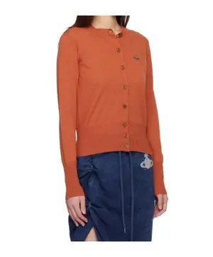 VIVIENNE WESTWOOD Logo Embroidered Buttoned Cardigan