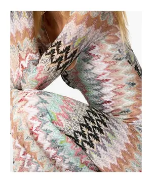 Missoni Long Zigzag Knitted Dress - Gray