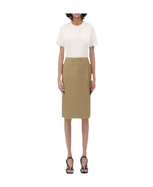 Bottega Veneta High-rise Leather Midi Skirt