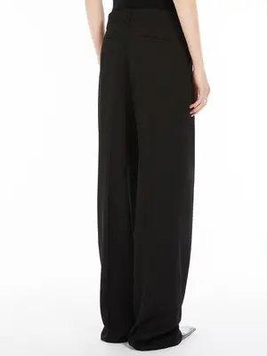 Sportmax Low-rise Pleated Front Straight Leg Trousers - Black