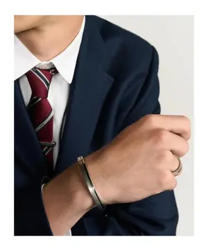 Dior Engraved Bangle - Silver