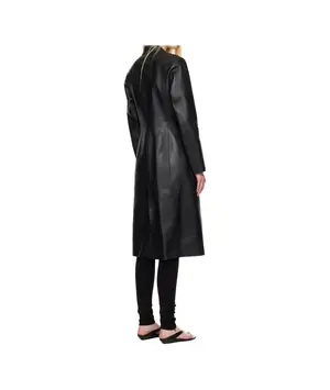 TOTEME Single-breasted Leather Coat