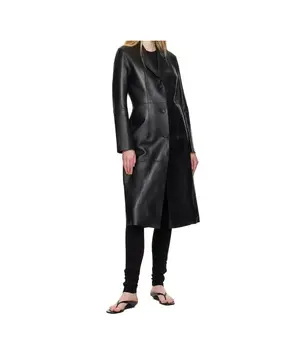 TOTEME Single-breasted Leather Coat
