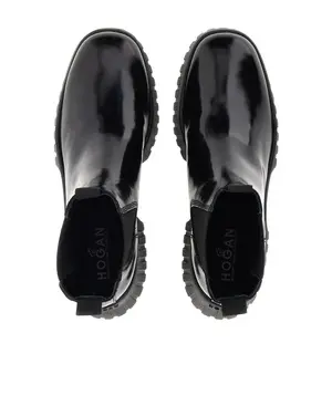 Hogan Platform Chelsea Boots With Accordion Sole