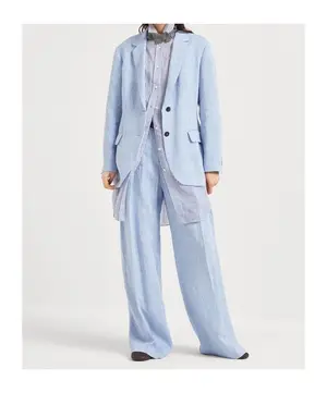 Brunello Cucinelli Sartorial Wide Leg Trousers