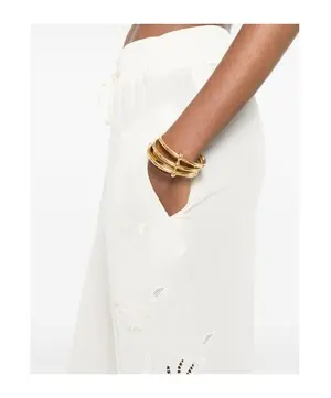 Ermanno Scervino Floral Embroidered Drawstring Trousers