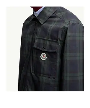 Moncler Checked Collared Zip-up Jacket