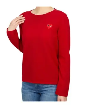 Comme Des Garçons Long Sleeve Sweater With Applique