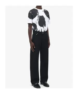 Alexander McQueen Wide-leg Denim Jeans - Black