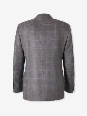 Canali Check-pattern Blazer - Gray
