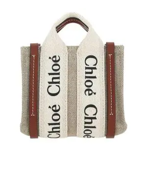 Chloé Woody Micro Tote Bag - Nude
