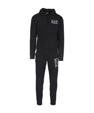 EA7 Logo Details Sports Suit - Black