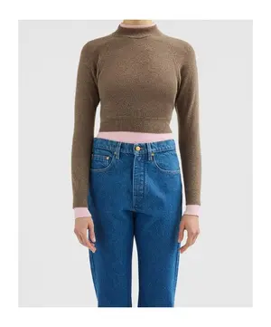 JIL SANDER Cropped Wool And Cashmere Knit Jumper
