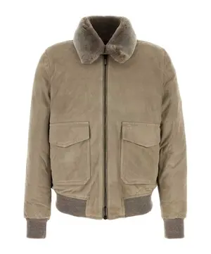 MOORER Antenore Bomber Down Jacket - Brown