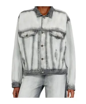 DIESEL® D Denver Fsi Oversized Denim Jacket - Light Gray