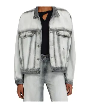 DIESEL® D Denver Fsi Oversized Denim Jacket - Light Gray