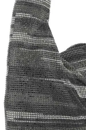 Kara Embellished Mesh Tote Bag - Black