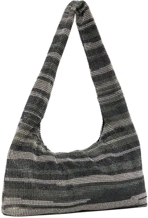 Kara Embellished Mesh Tote Bag - Black