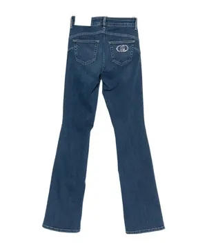 Liu Jo Bootcut Jeans With Embellished Logo Detail - Blue