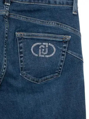 Liu Jo Bootcut Jeans With Embellished Logo Detail - Blue