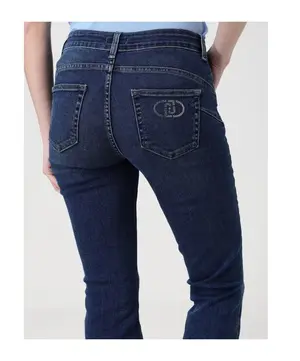 Liu Jo Bootcut Jeans With Embellished Logo Detail - Blue